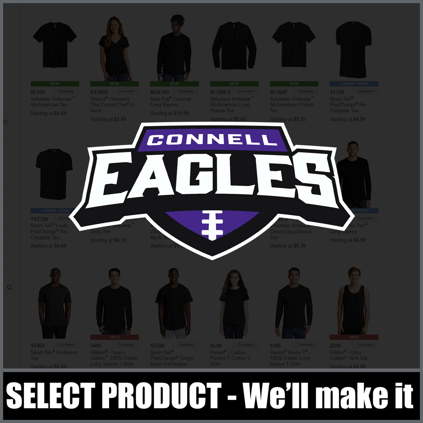 Connell Football - Lightning [Crest] Apparel Collection — shop ...
