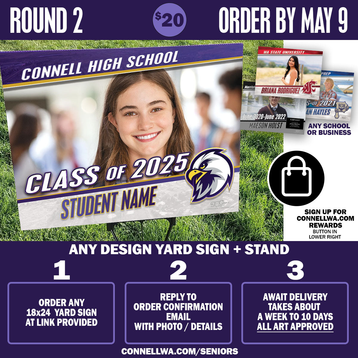 Senior Yard Sign | 18x24 — shop.ConnellWA.com