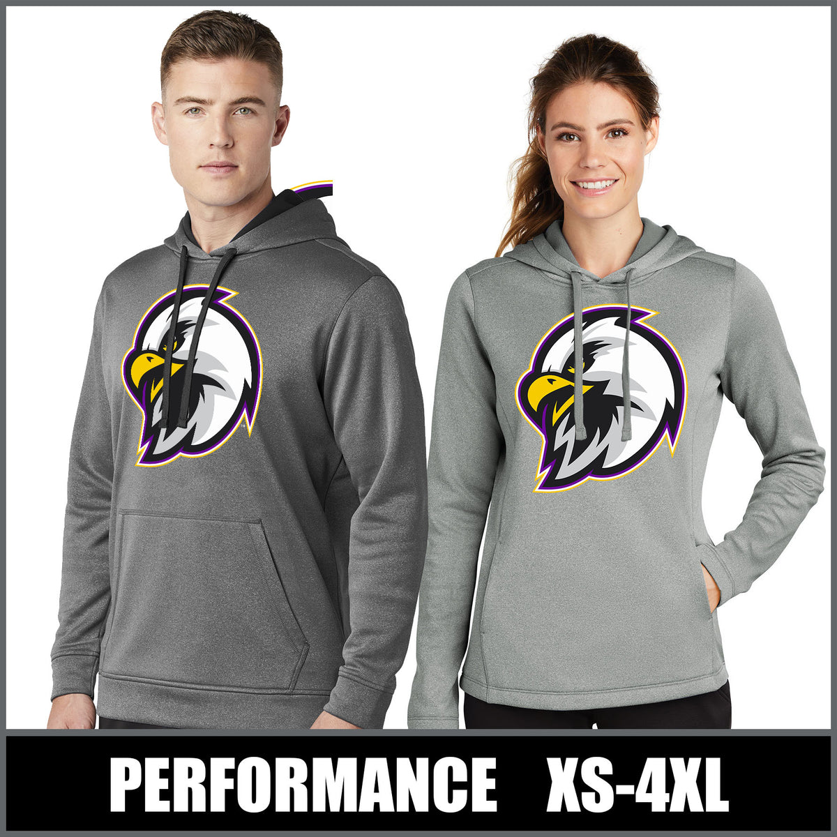 "Definitive" Heather Fleece Hoodie - Connell Eagles — shop.ConnellWA.com